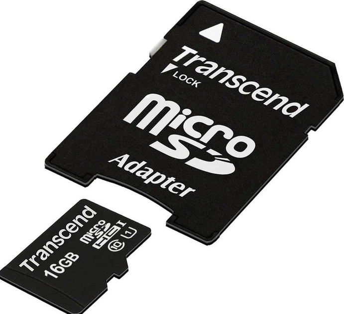 Карта памяти Transcend Flash Card microSDHC 16GB Class 10 UHS-1 300X with microSDHC adap ...