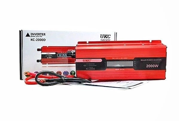 Автомобильный преобразователь напряжения Инвертор UKC AC/DC, KC-2000D, 2000W + LCD экран – фото ...
