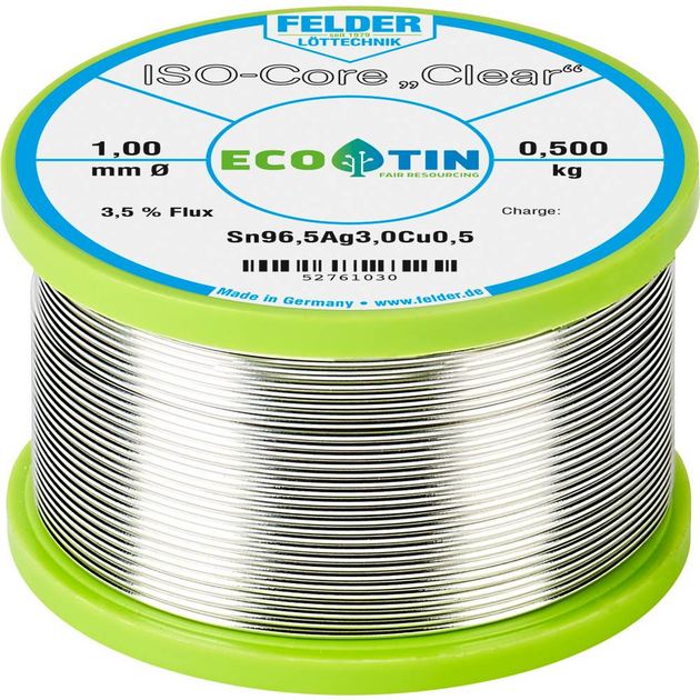 Бессвинцовый припой с содержанием серебра Felder ISO-Core "Clear" Sn96 ...