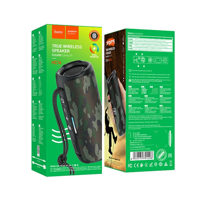 Портативная блютуз колонка HOCO HC16 |AUX, SD-card, Bluetooth, USB, FM ...