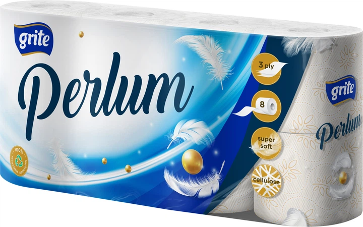 ROZETKA | Туалетний папір Grite Perlum 13.92 м 3 шара 8 рулонів ...