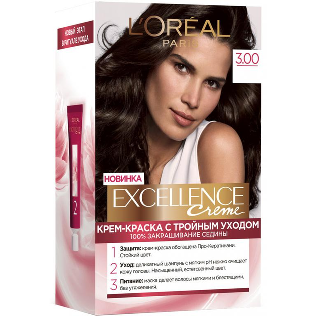 Краска для волос L"Oreal Paris Excellence 3.00 Темно-каштановый ...