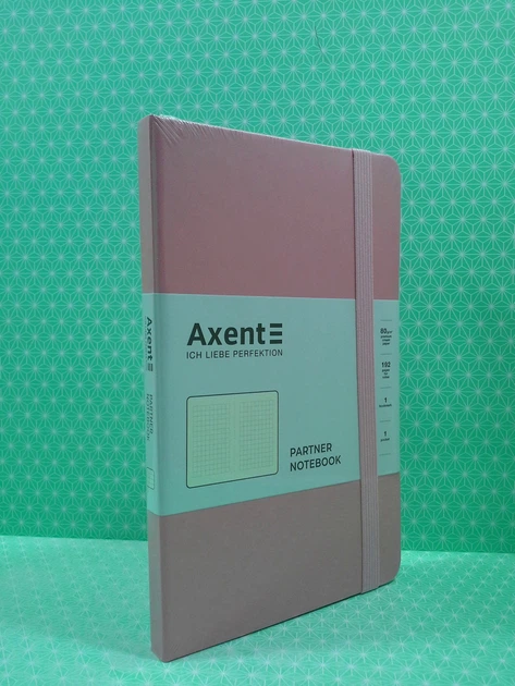 Книга записна ”Axent” (8201-10-A) Partner 125*195/96арк., кліт, рожева – фото, отзывы ...