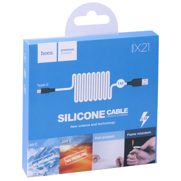 Кабель Type C Hoco X21 Белый – низкие цены, кредит, оплата частями в ...