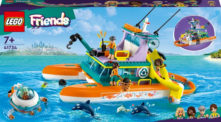 Конструктор LEGO Friends Лодка морской спасательной бригады 717 деталей ...