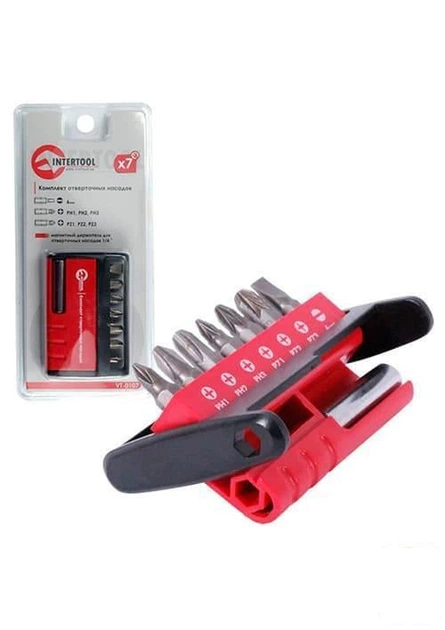 Набор насадок на отвертку 7 шт. INTERTOOL VT-0107 (58126) – фото, отзывы, характеристики в ...