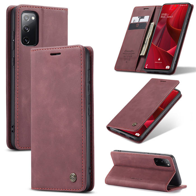 Чехол книжка с магнитом Samsung Galaxy S20 FE CaseMe Wine (30855-42 ...