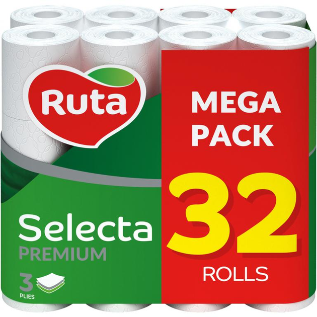 ROZETKA | Туалетная бумага Ruta Selecta 3 слоя 32 рулона (4820202892687 ...