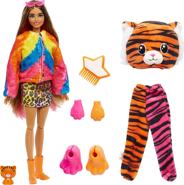 Кукла Барби Сюрприз в костюме Тигра Меняет цвет Barbie Cutie Reveal ...