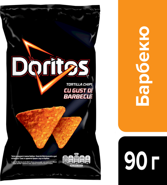 Чипсы кукурузные Doritos со вкусом барбекю 90 г (0.09 кг ...