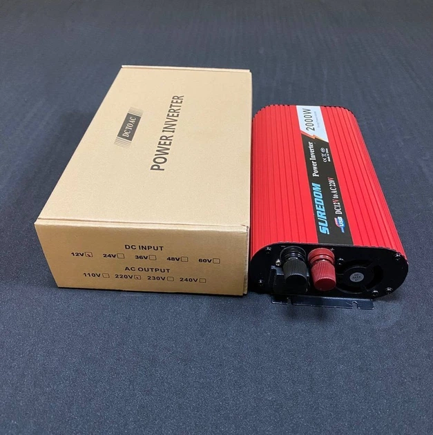 Інвертор SUREDOM 12 220 перетворювач модифікований синус 2000 Вт (UA ...