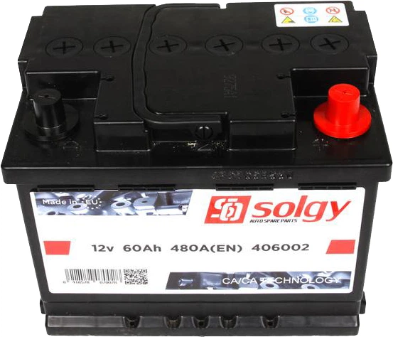 Автомобильный аккумулятор Solgy 60Ah/480A (242x175x190/+R) (406002 ...