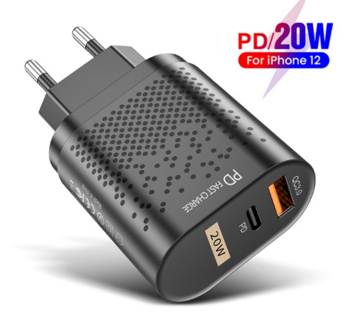 Зарядний пристрій PD 20W Quick Charge 3.0 USB Type-C Адаптер для ...