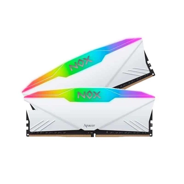 Модуль памяти Ddr4 2х8gb 3200 Apacer Nox Rgb White Ah4u16g32c28ynwaa 2 фото отзывы