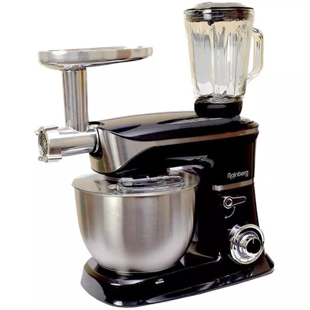 Кухонный комбайн 3 в 1 Rainberg RB 8080 тестомес мясорубка блендер мощность 2200 Вт – фото ...