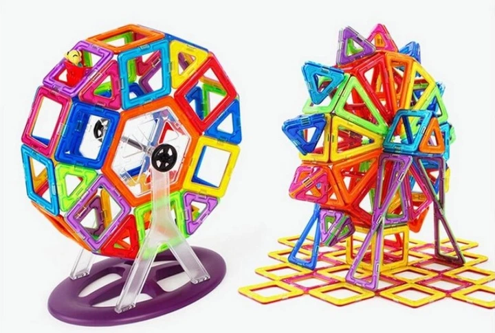 Магнитный конструктор в чемодане Magic Magnet 36 деталей. Развивающий конструктор для детей ...