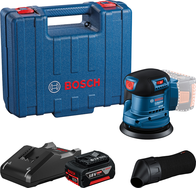 Аккумуляторная эксцентриковая шлифовальная машина Bosch GEX 185-LI с 1 ...