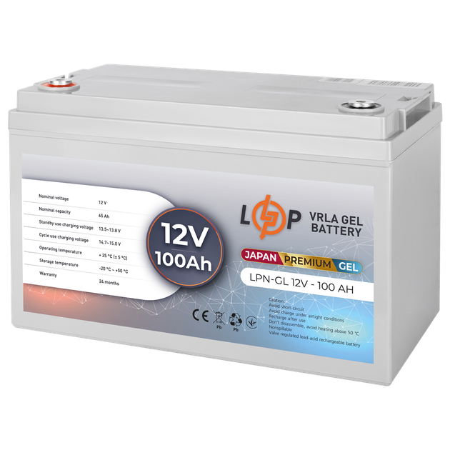 Аккумулятор гелевый LPN-GL 12V - 100 Ah – фото, отзывы, характеристики ...