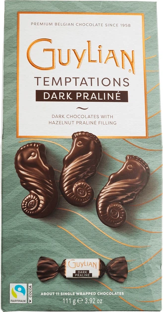 Шоколадные конфеты Guylian Морские Коники с темным шоколадом и пралине ...