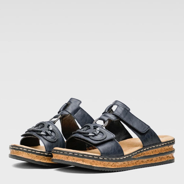 Женские сабо RIEKER 62936-14 41 26.5 см Темно-синие (5904862599861) – в ...