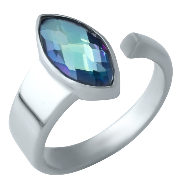 Серебряное кольцо с мистик топазом 1.34ct, вес изделия 3,58 гр (1921401 ...