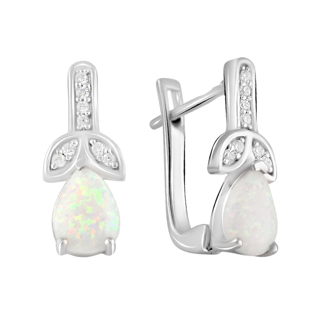 Серебряные серьги с опалом 0.9ct (2106821) от продавца: SilverLine – в ...
