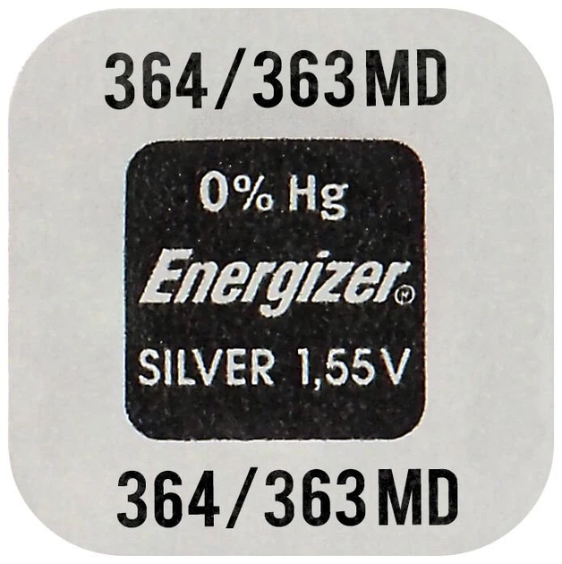 Батарейка серебрянно-цинковая Energizer 364/363MD, 1.55V, блистер ...