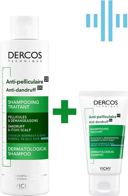 Набір Vichy Dercos Дерматологічний шампунь проти лупи для нормального ...