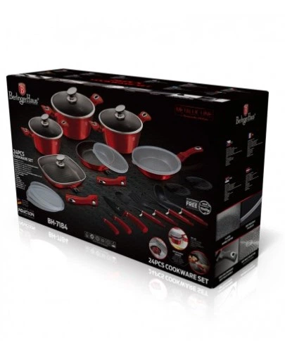 Набір посуду Berlinger Haus BURGUNDY 24 предмети (7184-BH) – купити онлайн на ROZETKA
