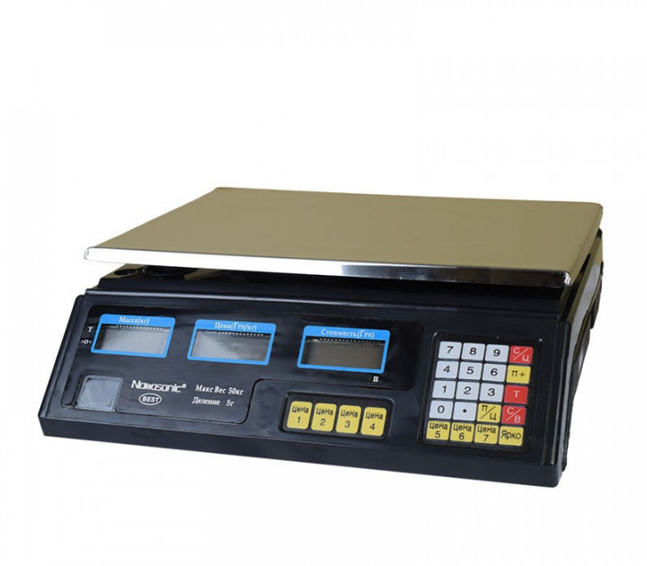 Весы торговые электронные Nokasonic Черный NK-50 до 40 кг (FG22) – фото ...