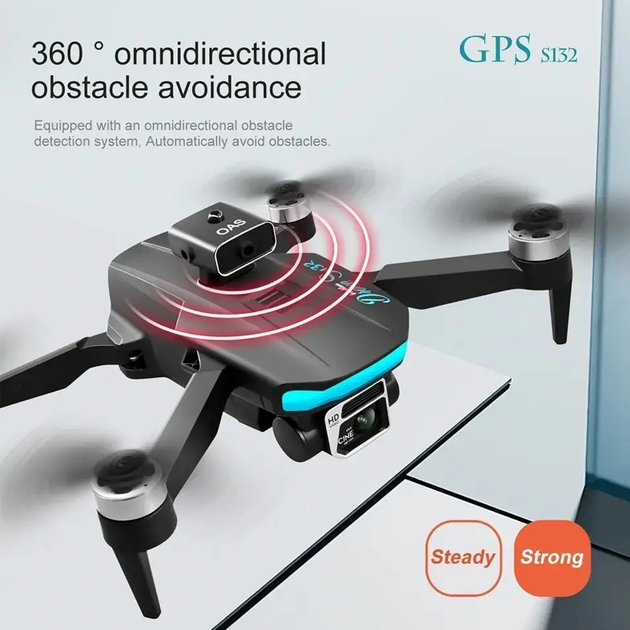 Дрон квадрокоптер S132 Pro, GPS, 4K Камера 5G WIFI – фото, отзывы ...