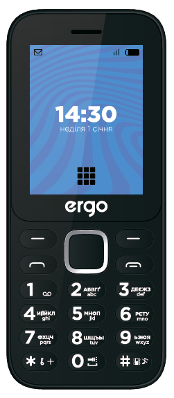 Мобільний телефон ERGO E241 Dual Sim Black (6716239) Б/У – фото, отзывы, характеристики в ...