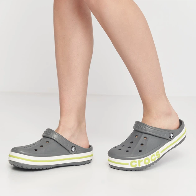 Чоловічі крокси Crocs Bayaband Clog 205089-0A3 45-46 (M11) 29 см Slate Grey/Lime Punch ...