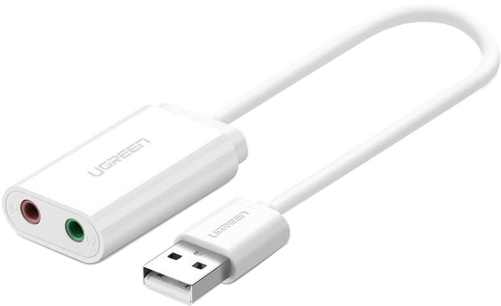 Звуковая карта Ugreen US205 USB AUX Jack TRRS (Mic + Ear) ALC4042 15 см ...