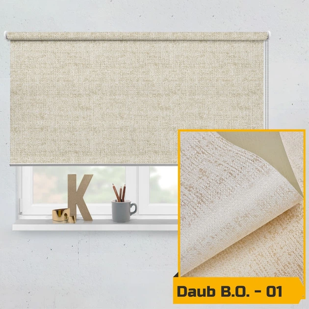 Рулонные шторы Dekor Plus Дауб Блэкаут Daub B.O. 01 Мини 145х165 см ...