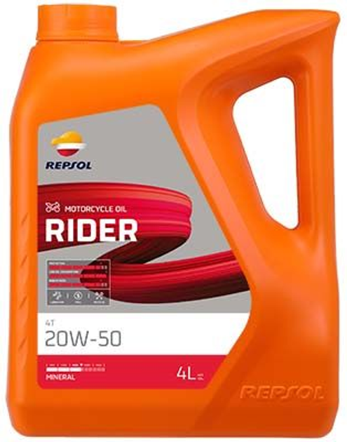 Масло моторное REPSOL RIDER 4T 20W-50 4л – фото, отзывы, характеристики ...