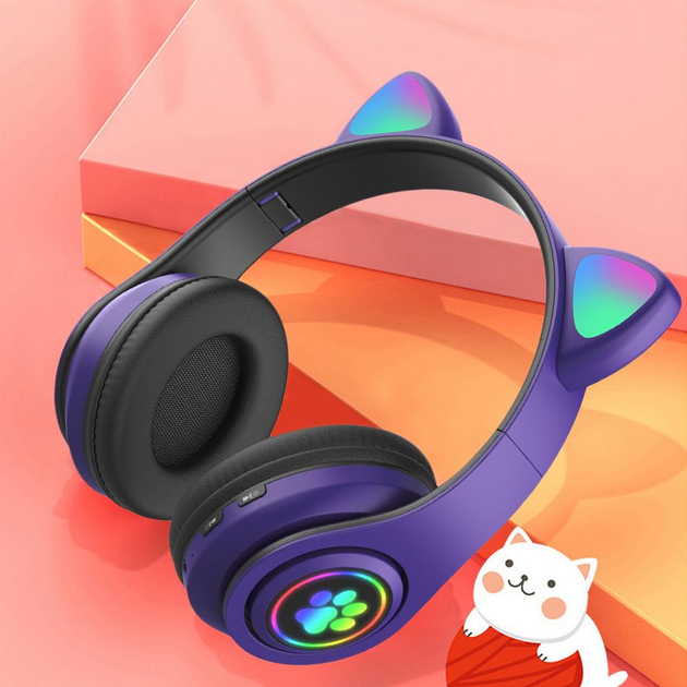 Наушники беспроводные Bluetooth MDR CAT ear VZV-23M 7805 с LED ...