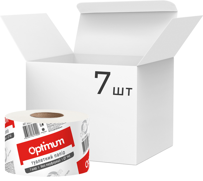 ROZETKA | Упаковка туалетной бумаги Optimum макулатурной однослойной 7 ...