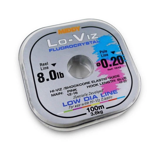 Леска-флюорокарбон MIDDY Lo Viz Fluorocrystal, 0,16 мм, 100м (1840 ...