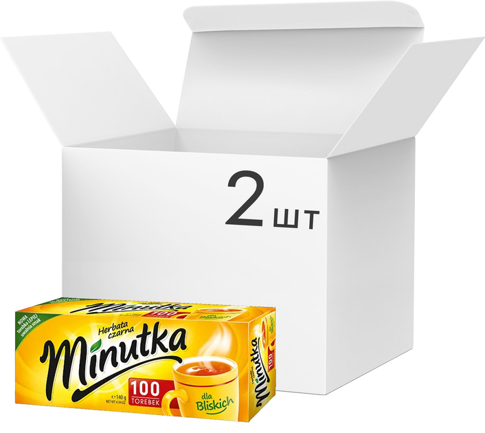 Набор Чая черного Minutka 100 шт х 1 4 г 2 пачки 5900396000910 1