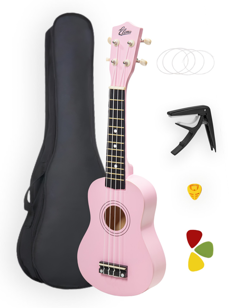 Укулеле ELIMA SOPRANO PINK 21" (акционный набор) – фото, отзывы ...