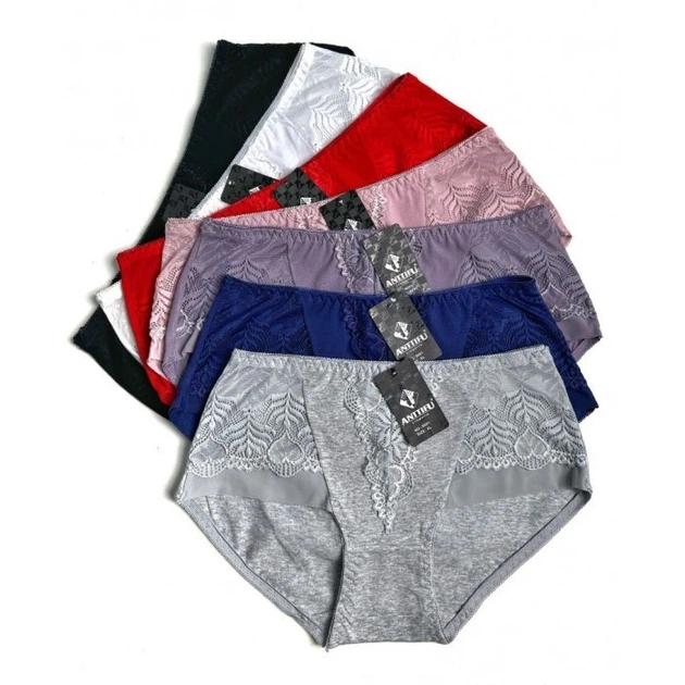 Жіночі трусики Anttifu 2XL однотонні 12712 - 7 шт – Брендовий одяг | ROZETKA