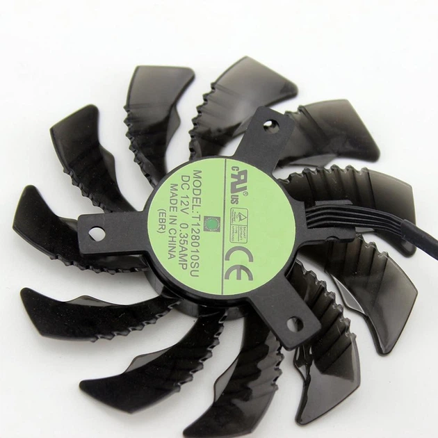 Вентиляторы 3шт 75мм 12В 4пин T128010SU GTX 980 1060 1070 1080 ...