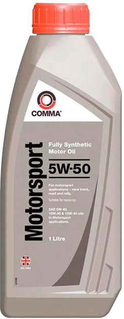 Моторное масло Comma MOTORSPORT 5W-50 1 л (MS1L) – фото, отзывы ...