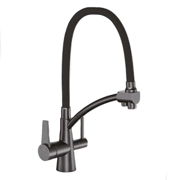 Змішувач для кухні на дві води Gappo G4398-19 з гнучким виливом – фото, відгуки, характеристики ...