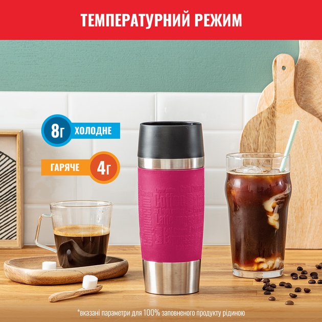 Термокружка Tefal Travel Mug 0.36 л Малиновая (K3087114) – купить ...