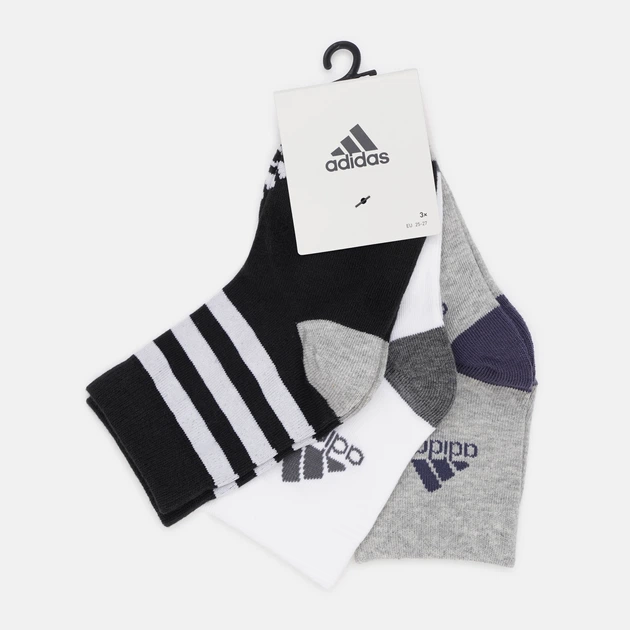 Набор детских хлопоковых носков 3 шт Adidas Lk Socks 3Pp HN5736 M Black ...