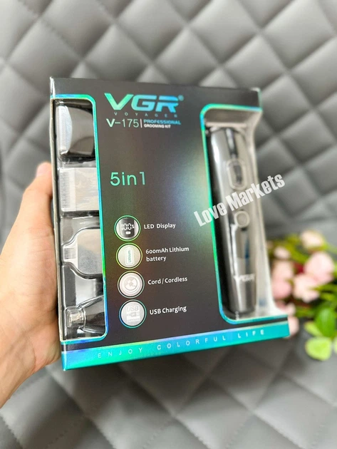 Профессиональная беспроводная машинка для стрижки волос VGR V-175 ...