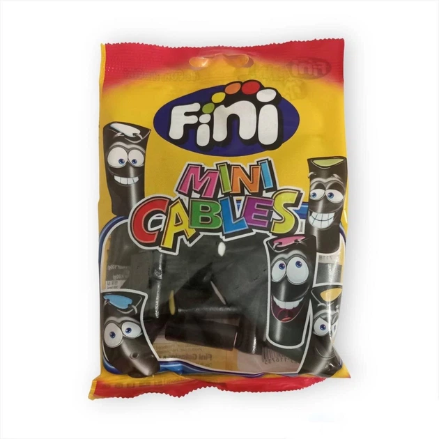 Фруктовий жувальний мармелад Fini Mini cables Лакричні мінікабелі 90 г ...