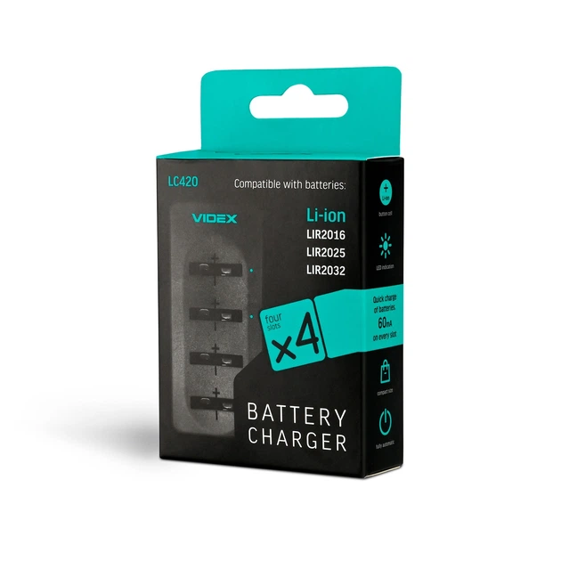 Зарядное устройство для аккумуляторов Li-ion: 2016, 2025, 2032 LC420 VIDEX – фото, отзывы ...